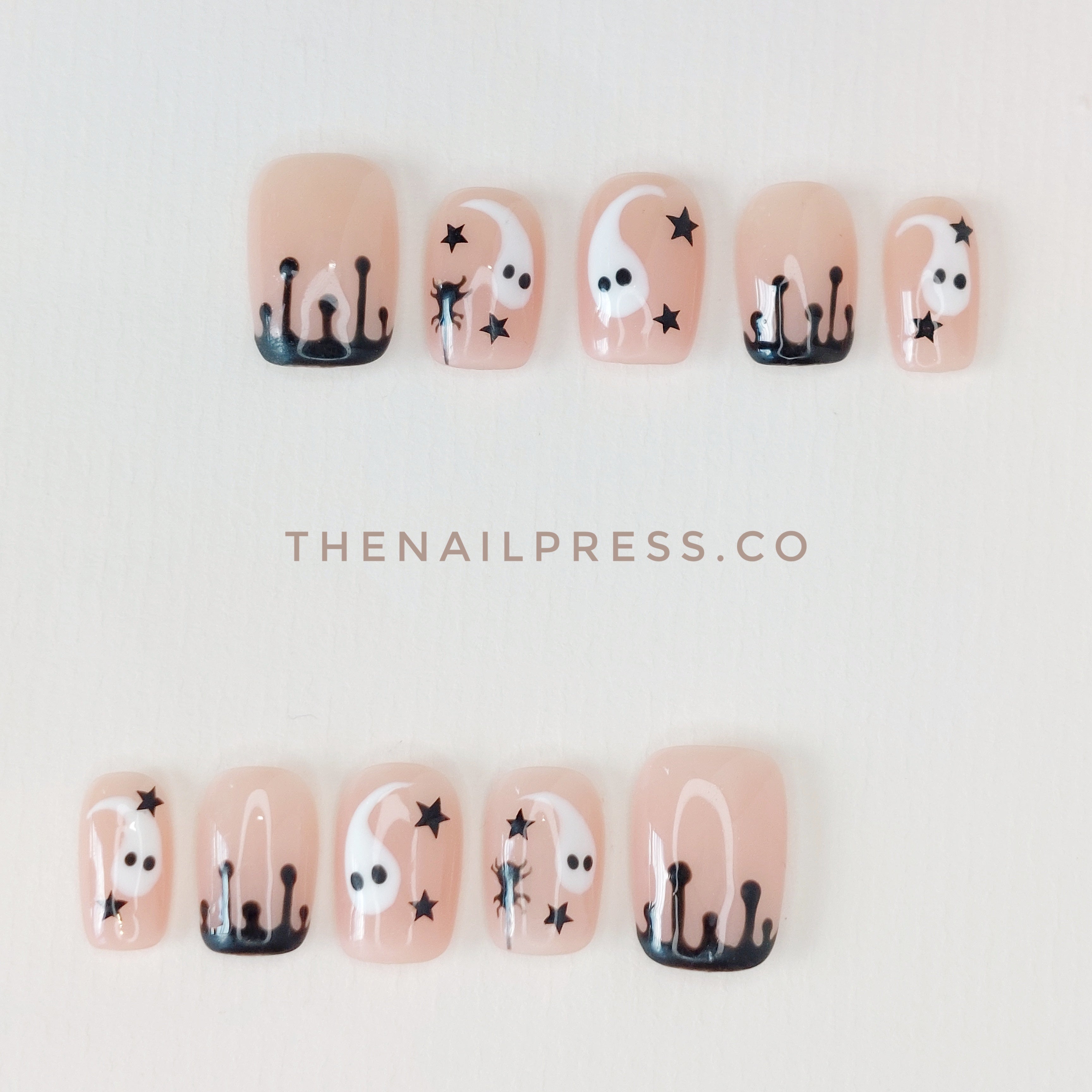 Phantom Drips – Handmade Press-On Nails | Short Square 17mm – The Nail ...